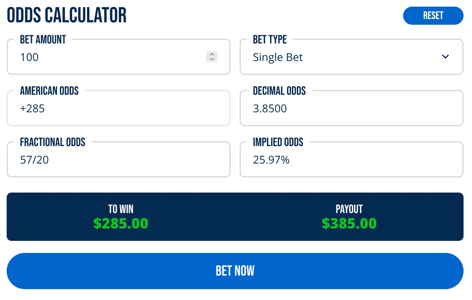 Sports Betting Odds Calculator The TwinSpires Edge Sports Betting Odds Calculator The TwinSpires Edge